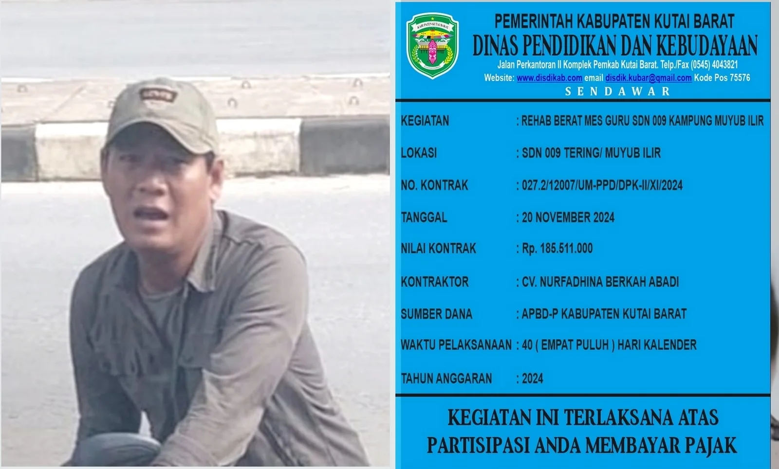Mes Guru SDN 009 Kp. Muyub Ilir Terbengkalai, Bos Kontraktor Minggat ...